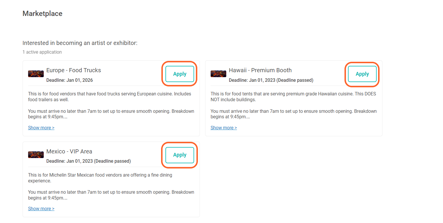 Applying to Events on Eventeny – Eventeny