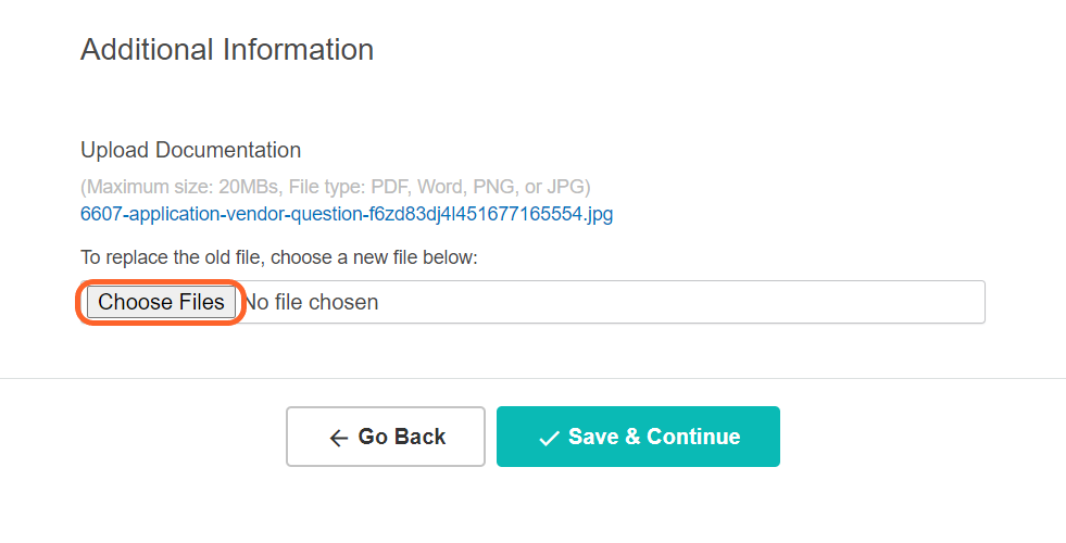 Upload Required Documentation to An Application – Eventeny