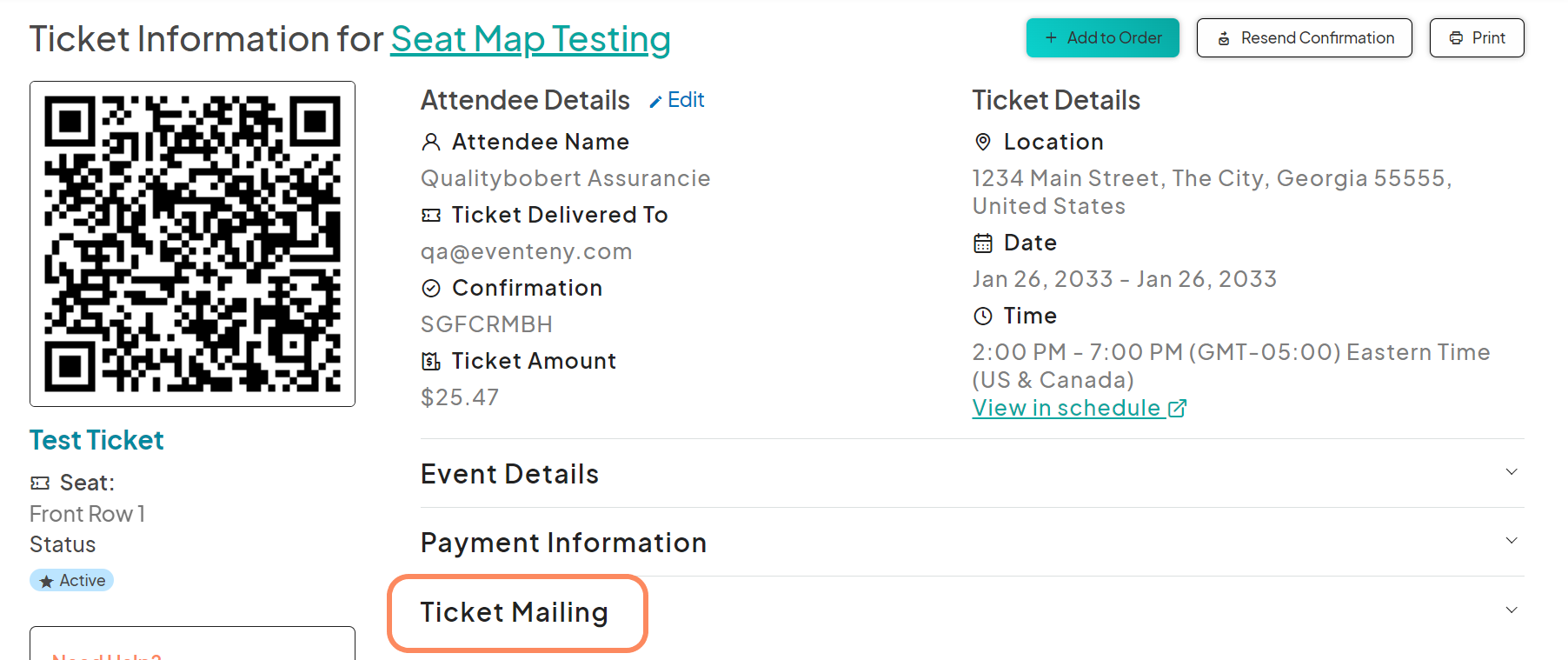 How To View Ticket Mailing Details – Eventeny