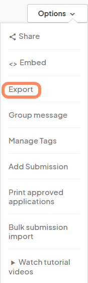 Exporting Vendor Submissions – Eventeny