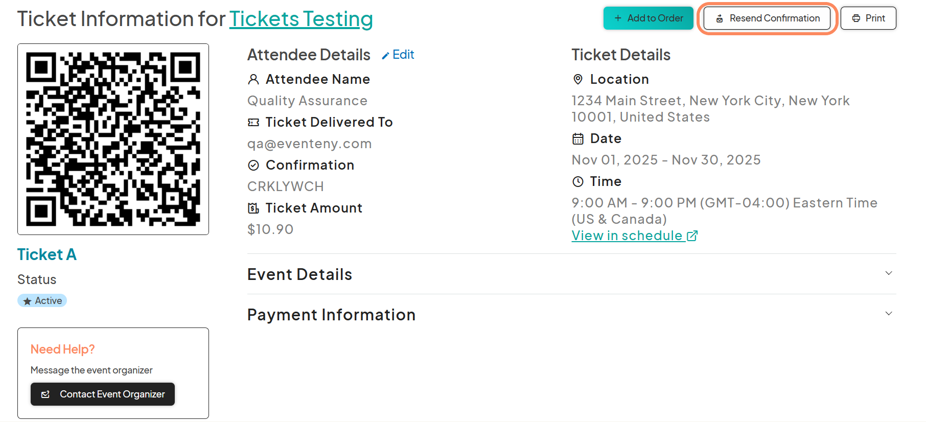 Access or Print Purchased Tickets – Eventeny