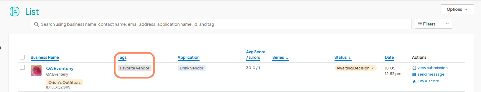 How to Use the Tagging Solution – Eventeny